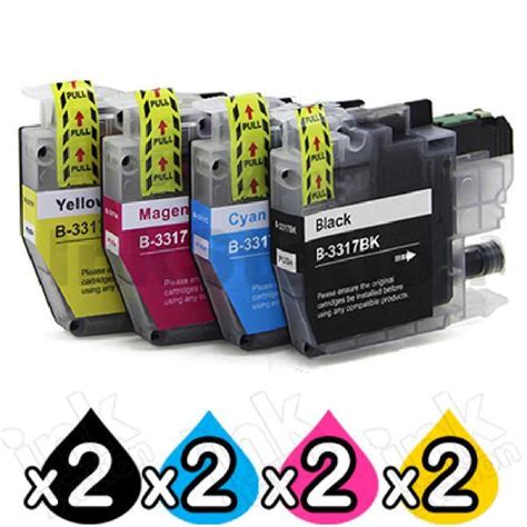 Brother Pack LC Compatible Ink Cartridges Combo BK C M Y Ink Cartridges