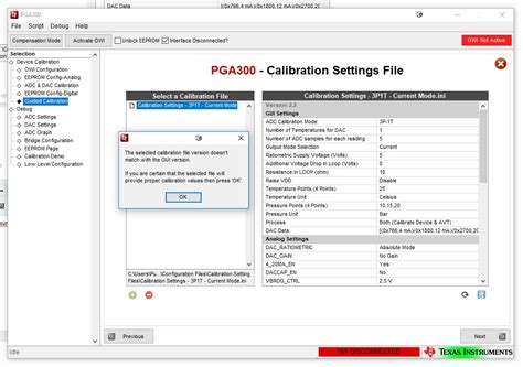 Pga300evm 034 Error On Guided Calibration Data Converters Forum Data Converters Ti E2e