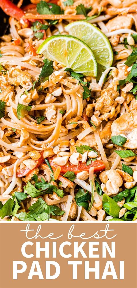 Healthy Chicken Pad Thai Recipe Recipe Recipes Cooking Recipes