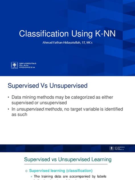 08 Classification Using K Nn Pdf Statistical Classification