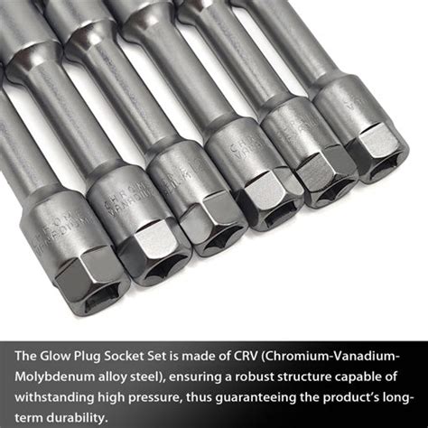 Universal Joint Extra Long Glow Plug Socket Set