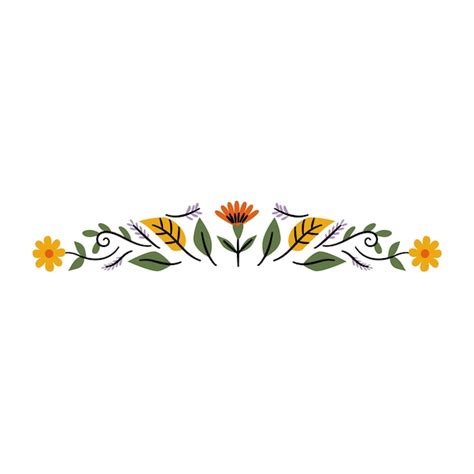 해바라기와 허니 꽃 테두리 프리미엄 벡터
