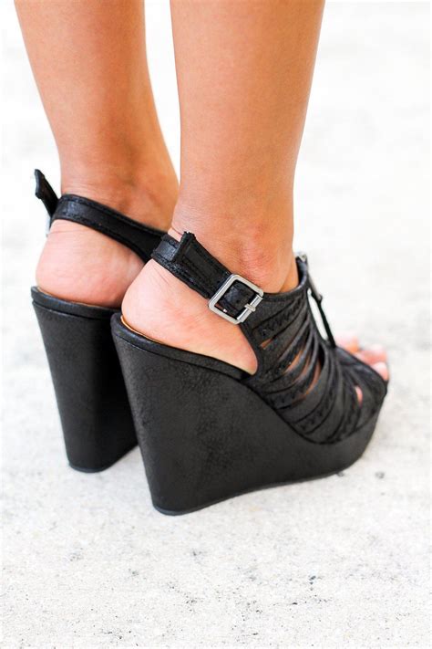 Saucin Black Wedges Cute Wedges Online Boutiques Saved By The Dress