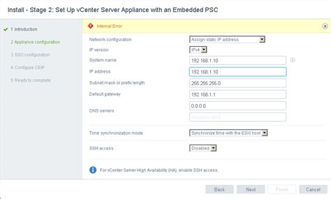 Vmware Vcenter 65 Installation Internal Error Stack Overflow
