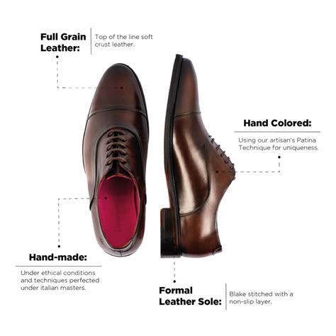 Armand Oxford Brown Patina Handmade Leather Italian Shoes For Men Gardnt