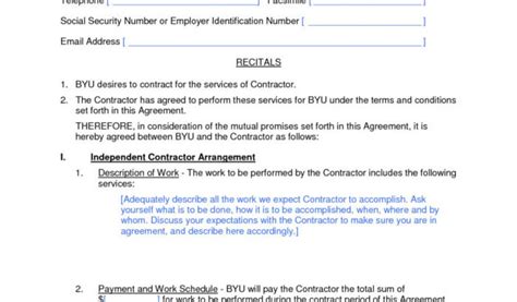 1099 Employee Contract Template Employee Contract Template Doc