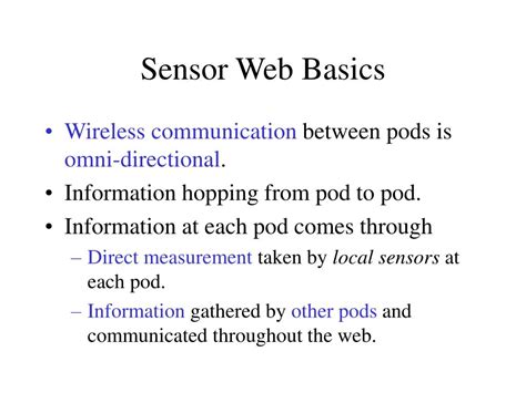 ppt what is a sensor web powerpoint presentation free download