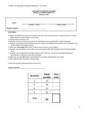 Midterm Practice Midterm Docx BIOL Spring Sample Midterm Evolution UNIVERSITY