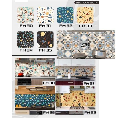 Promo Wallpaper Stiker Sticker Dinding Marmer Marble Granit Keramik Dapur Diskon Di Seller