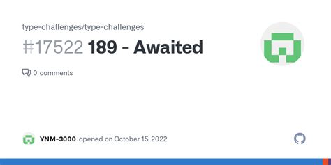 Awaited Issue Type Challenges Type Challenges Github
