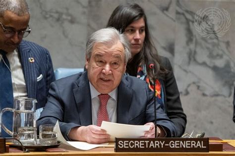 Secretary Generals Remarks To The Security Council On The