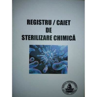 Registru Caiet De Sterilizare Chimica Format A5