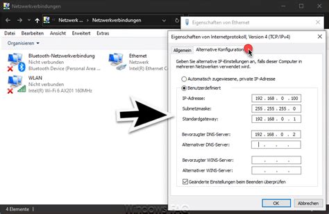 Einem Windows PC Eine Zweite IP Adresse Zuweisen Windows FAQ