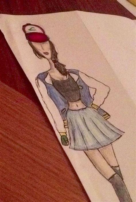 Female Ash Ketchum Costume Design Idea Drawing Ellie Welsh Aurora Sleeping Beauty Costumes