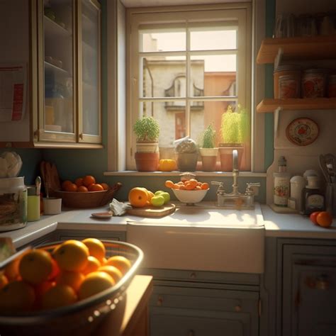 Premium Photo Kitchen Scene