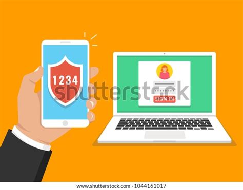 two steps authentication concept verification by stock vector royalty