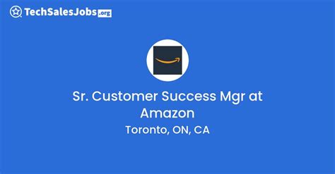 Sr Customer Success Mgr At Amazon Rtechsalesjobs