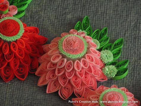 Purvis Creative Hub 3d Quilled Dahlias