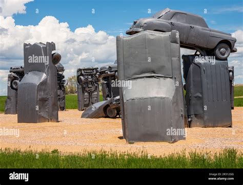 Carhenge Sculpture By Jim Reinders Near The City Of Alliance Nebraska
