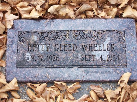 Betty Mae Gleed Wheeler 1926 1954 Find A Grave Memorial