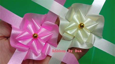 วิธีพับเหรียญโปรยแบบง่าย ดอกฉบา ใส่เหรียญทีหลังได้ep 303 Ribbon By Bua Youtube