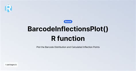 Barcodeinflectionsplot R Function From Seurat R Packages