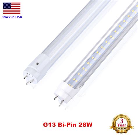 Led Tube T Ft Feet Super Bright W W W Led Bulb Lm W Clear Cover Replace To