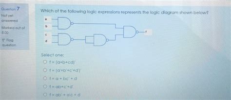 Solved Question Which Of The Following Logic Expressions Chegg