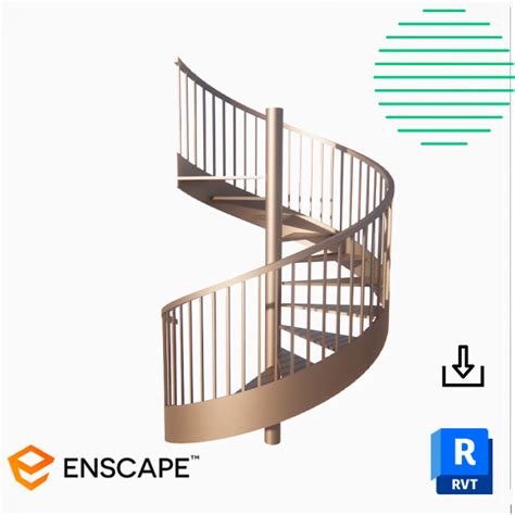 Free Revit Spiral Staircase Steel And Wood Bimshares