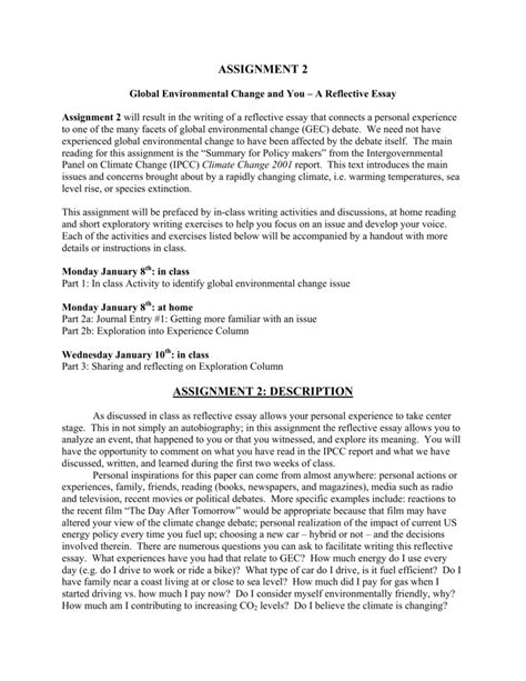 Assignment 2 Reflective Essay