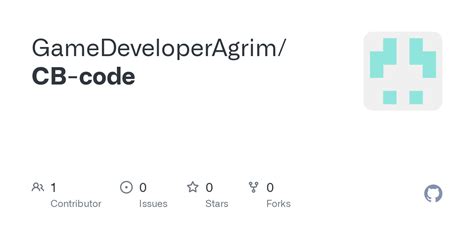 Github Gamedeveloperagrim Cb Code