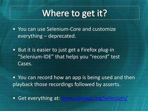 selenium testing tool jack pptx browsers computer software and
