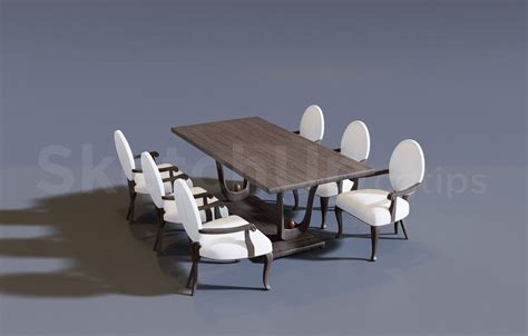 9078 Free Sketchup Dining Table Model Download