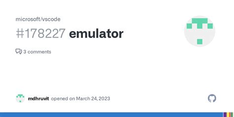Emulator Issue Microsoft Vscode GitHub