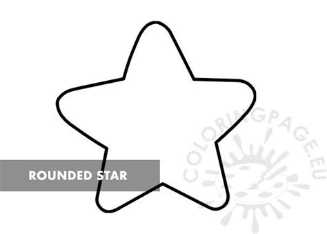 Star Rounded Star Template Printable Coloring Page