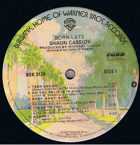 Shaun Cassidy Born Late Lp Album Win Akerrecordsnl