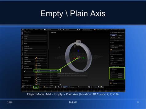 drtad blender software example 6b 3d modeling of gold ring boolean array circular modifier