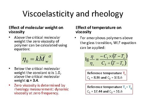 Polymer Properties Exercise 4 Viscoelasticity And Rheology Effect