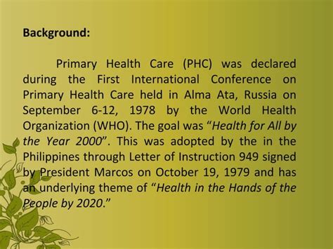 Primary Health Care Ppt