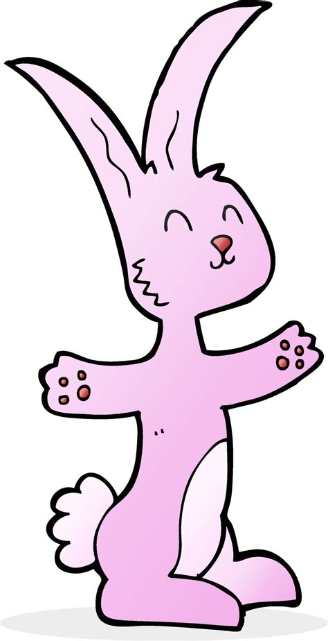 Cartoon Pink Rabbit 12668816 Vector Art At Vecteezy