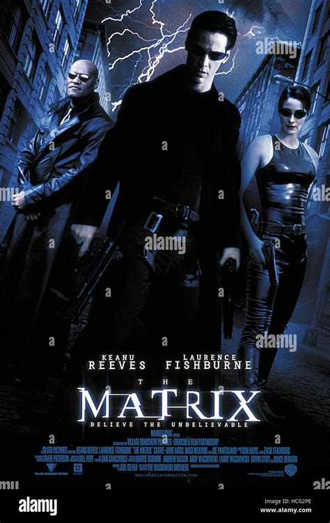 The Matrix Laurence Fishburne Keanu Reeves Carrie Anne Moss 1999