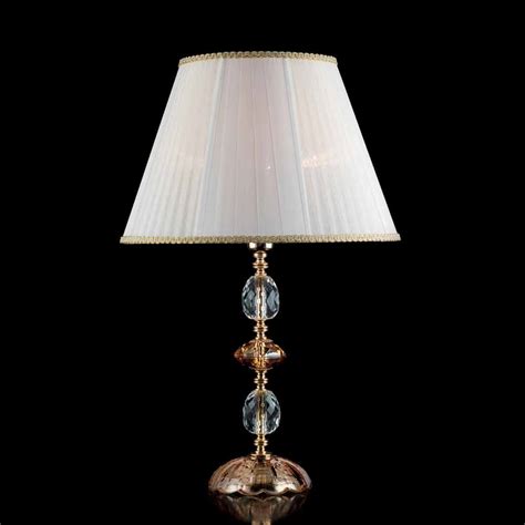 Lampada Da Tavolo Classica In Cristallo E Vetro Belle Made In Italy
