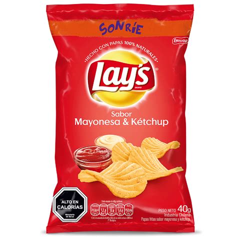 Lays Papas Fritas Onduladas Sabor Mayonesa Y Ketchup Rappi