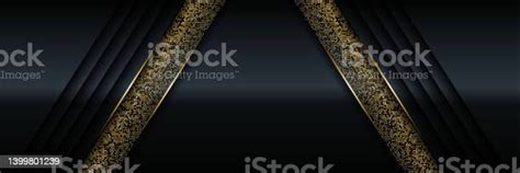 현대 추상 검은 종이 현실적인 레이어드 종이 컷 장식의 벡터 일러스트 레이 션은 황금 하프 톤 패턴으로 질감 커버 레이아웃 템플릿에 대한 3d 배경 및 재료 디자인 개념 0