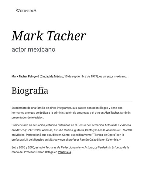 Mark Tacher Actor Pdf
