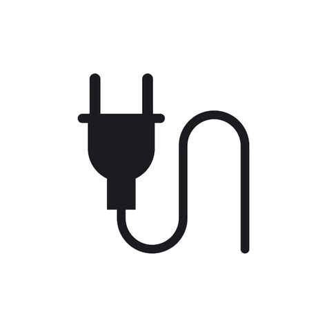 색 배경에 고립된 플러그 아이콘 프리미엄 벡터