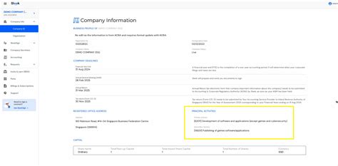 Ssic Codes 2025 Business Activity Classification Singapore