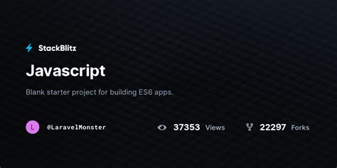 Javascript StackBlitz