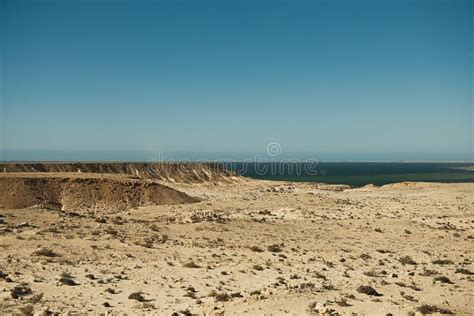 Sahara Desert Along Side The Atlantic Ocean Africa Morocco Stock Image