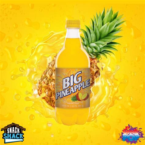 Big Pineapple 🍍 Pineapple Flavored Soda That Is Refreshing And Cooling